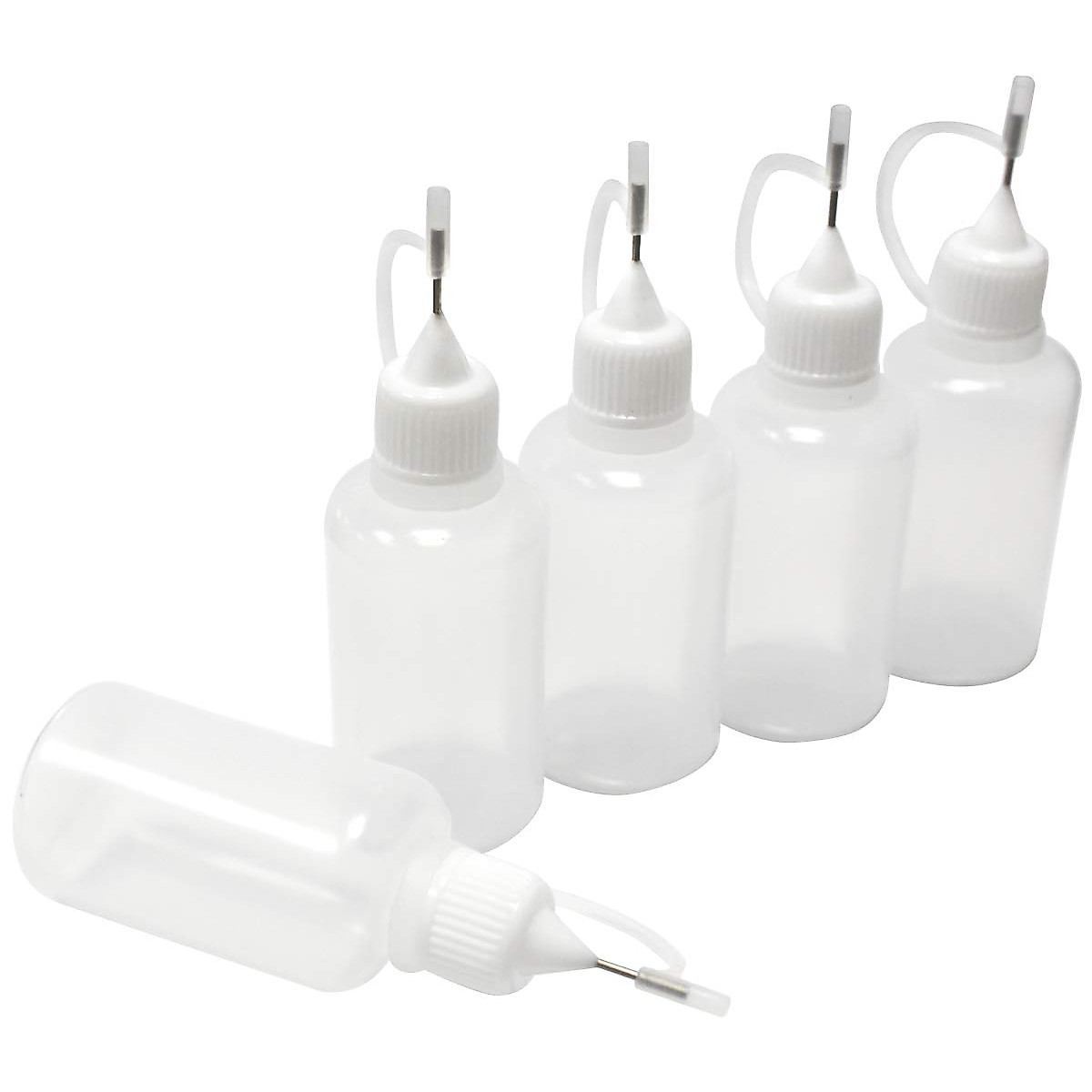 Kang&Chang 20pcs,30ml,Squeezable Plastic Bottles with Steel Needle Dropper and Childproof Cap,for liquid