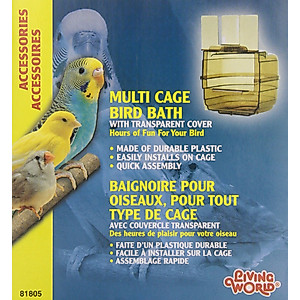 Living World Plastic Clear Bird Bath, Outside