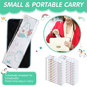 Reginary 25 Packs Disposable Toilet Seat Covers Extra Large Individually Wrapped for Kids and Adults, Portable Non Slip Waterproof Potty Seat Covers for Toddlers Potty Training, Travel