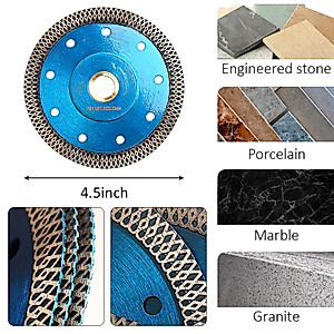 Diapro 3Pcs/Lot 4.5" Tile Saw Blade Super Thin Diamond Blade for Cutting Stone Ceramic Tile (4.5"-3pcs)