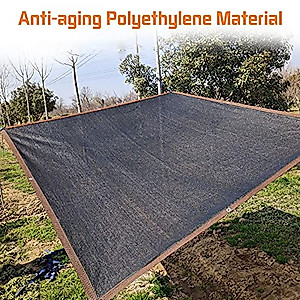 QCGGOW 70% Sunblock Shade Cloth, 10FTx20FT UV Sun Mesh - Black Bulk Resistant Net for Garden, Plant, Greenhouse, Cover, Balcony