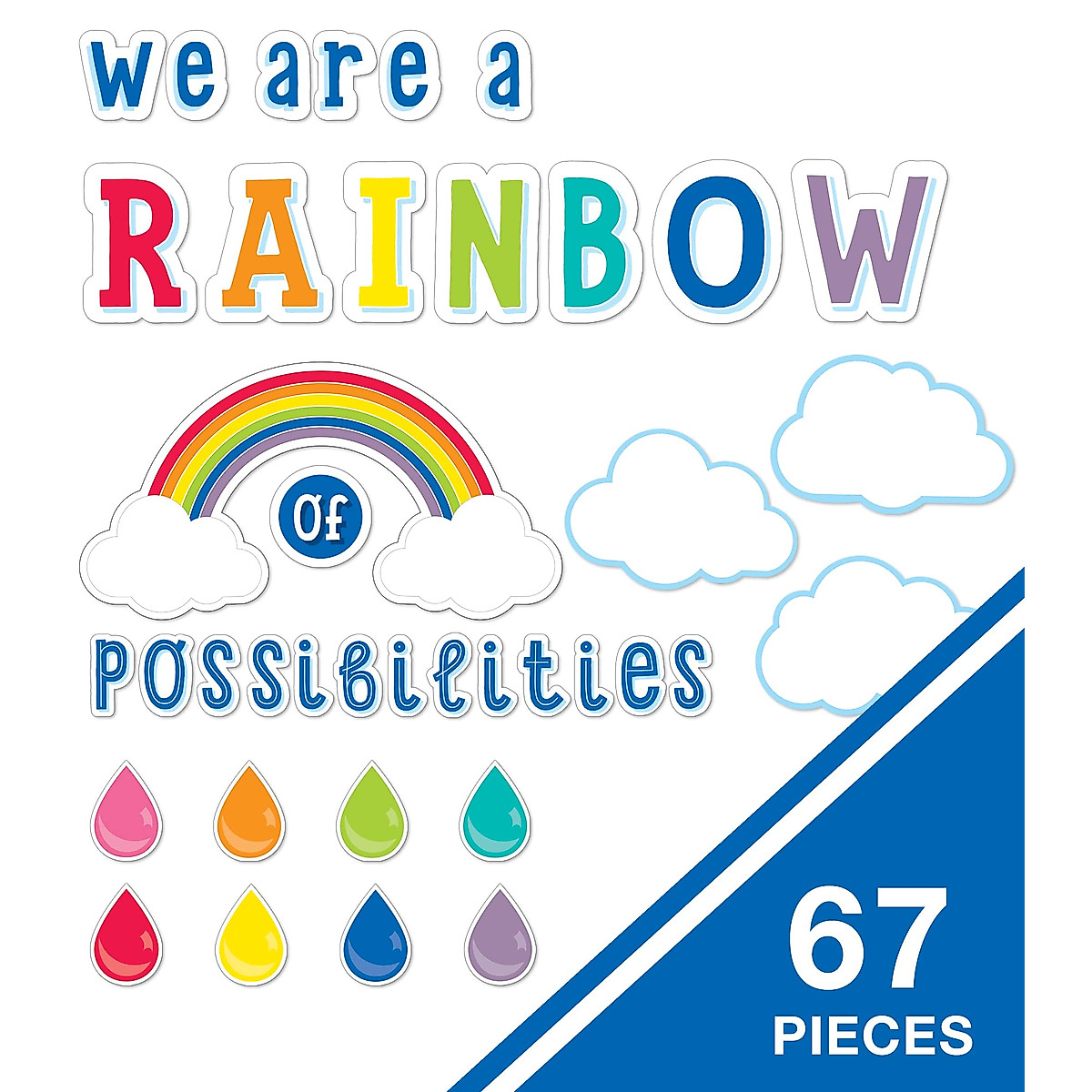 Schoolgirl Style - Hello Sunshine | We Are a Rainbow of Possibilities Bulletin Board Set