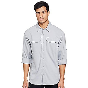 Columbia Men's Silver Ridge Lite Long Sleeve Shirt, UV Sun Protection, Moisture Wicking Fabric, Columbia Grey, 4X Tall
