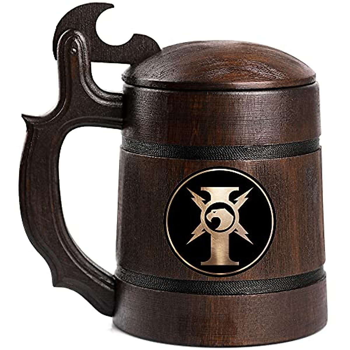 Adeptus Custodes Beer Stein, Personalized 40k Wooden Beer Mug, Custom Gamer Gift, Video Gamer Tankard, Gift for Men, Gift for Him, Geek Gift