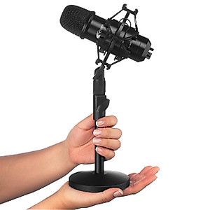 M-900 Condenser XLR Microphone with Desktop Mic Stand Kit - Ideal for Home Recording Studio, Vocal, Singing, Podcast, Gaming, and Streaming - All Metal Construction - Empty Road Audio