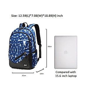 ETAISHOW Geometric Backpack for Boys Elementary School Soccer Backpack for Kids Bookbag for Teens