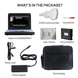 CONTEC Veterinary Portable Ultrasound Scanner For Pregnancy Check On Animals Horse Equine Goat Sheep Dog With 3.5MHz Convex Probe