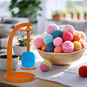 Swiftbuyo Yarn Holder for Knitting and Crocheting, Wooden Yarn Spinner with Magnetic Smooth Rotation Crochet Ideal Gift for Knitting Lovers
