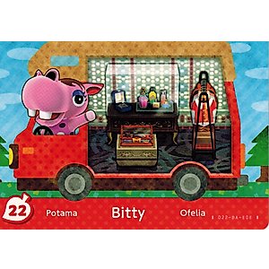 Nintendo New Leaf Animal Crossing Welcome Amiibo Card Bitty 22/50 USA Version