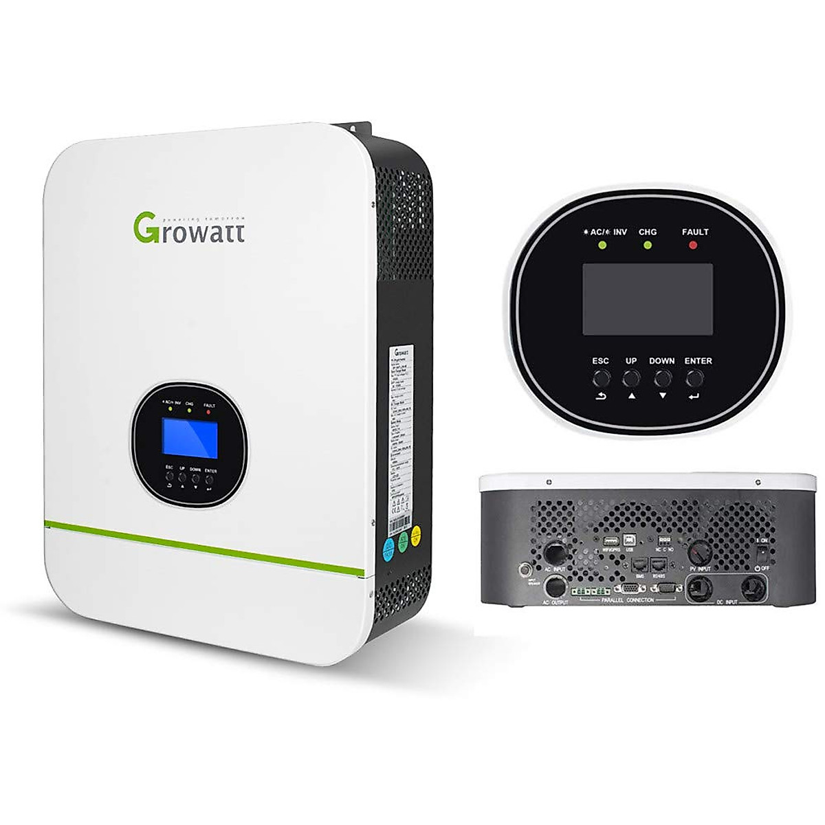 3000W Off The Grid Solar Inverter 110V/220V with 80A MPPT Solar Charger Controller, Pure Sine Wave Hybrid Inverter Support Split Phase for 48V Battery Off The Grid Solar Home Use Solar Power Inverter