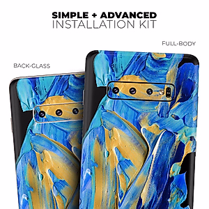 DesignSkinz Liquid Abstract Paint V65 Protective Vinyl Decal Wrap Skin Cover Compatible with The Samsung Galaxy S20 (Screen Trim & Back Glass Skin)