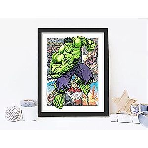 Superhero Posters for Boys Room - 8x10 Inches Set of 9 UNFRAMED - Superhero Wall Art - Superhero Wall Decor - Superhero Comics Characters for Boys Room Nursery Kids Rooms Bedrooms Toddlers Teens Bathrooms Girls Rooms by EOM Art & Design