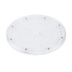 Semetall 4pcs 7" Acrylic Lazy Susan Rotating Swivel Plate Round Turntable Organizer for Makeup Table Kitchen Cabinet Spice Rack Cake,Clear