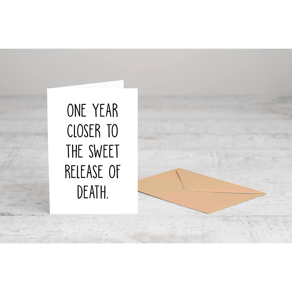 Emily gift One Year Closer To The Sweet Release Of Death. Funny Birthday Cards For Men And Women - Happy Birthday Card For Him Or Her