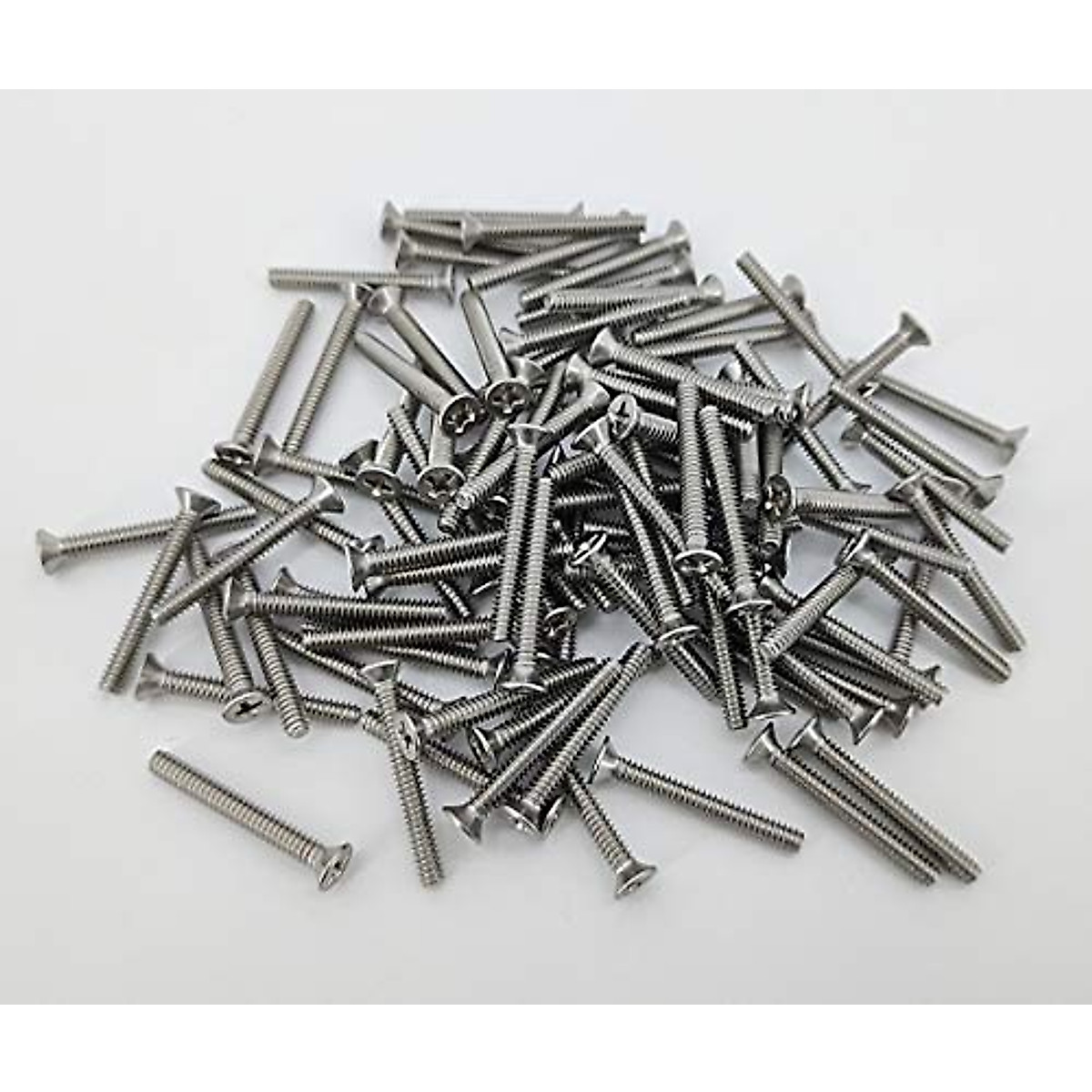 FixtureDisplays® 6-32 X 1-1/8" Stainless Flat Head Machine Screws, Full Thread, Phillips Drive, Stainless Steel 18-8, Machine Thread 314899-NPF