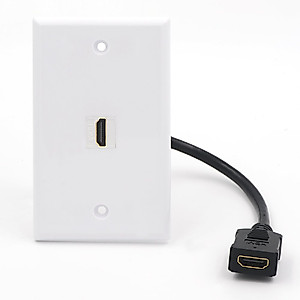 VCE 5-Pack HDMI Keystone Jack, Female to Female HDMI Pigtail Cable 4K HDMI Wall Jack for Keystone Wall Plate, 6 Inch