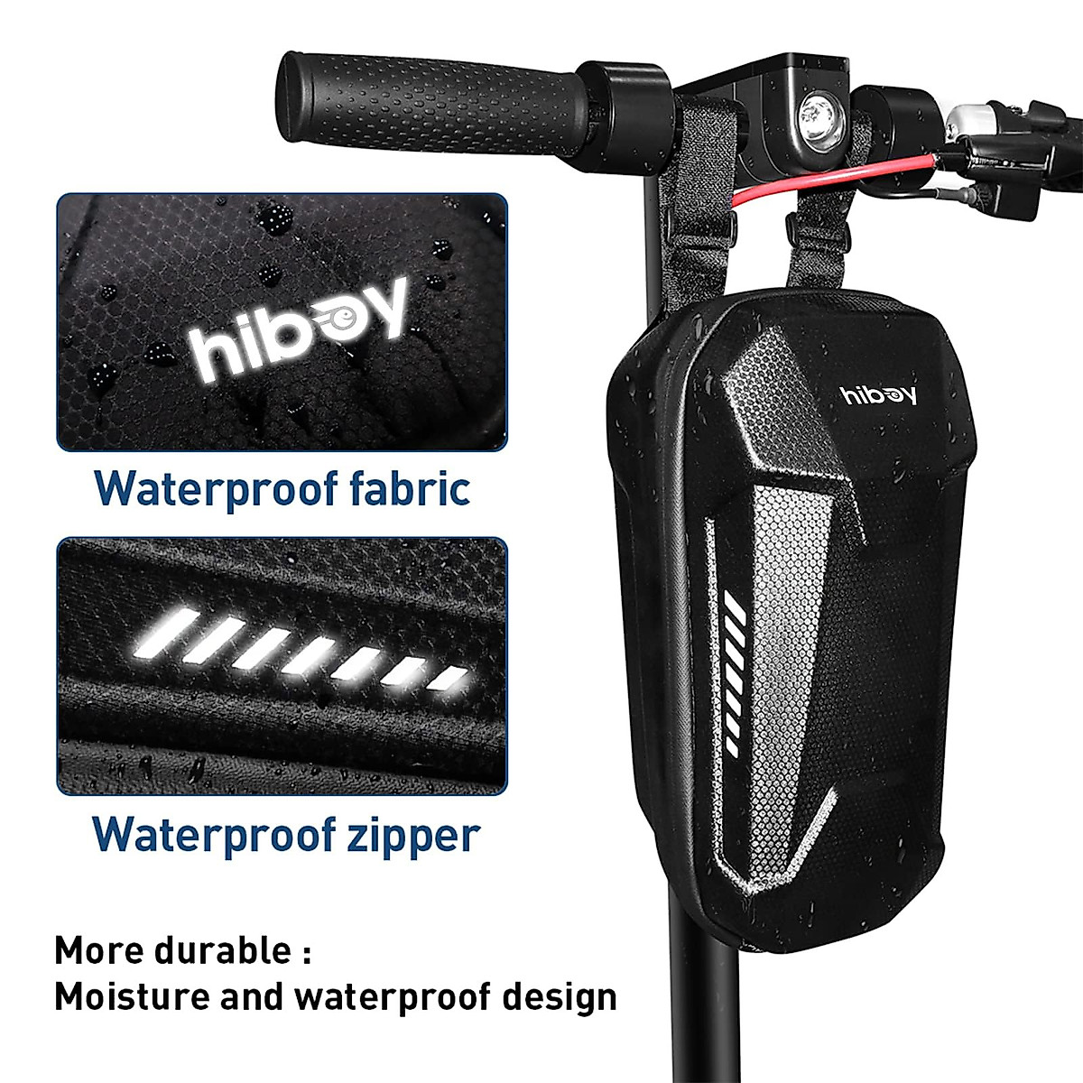Hiboy Waterproof and Stable Handlebar Bag for Electric Scooter/Electric Bike/Bicycle/Motorcycle,3L Large Capacity