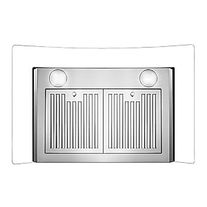 COSMO COS-668WRCS75 30 in. Vista Collection 380 CFM Ducted Wall Mount Range Hood, Touch Controls, LED Lights, Stainless Steel