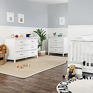 DaVinci Charlie 6-Drawer Double Dresser in White