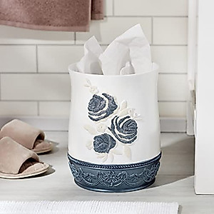 Popular Bath 971224 Blossom Rose, Waste Basket, Blue