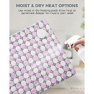 NOWWISH Heating Pad for Back Pain & Cramps Relief, Moist Heat & Auto Shut Off, Machine Washable, Gifts for Women, Mom, Wife,12 "x 24", Purple