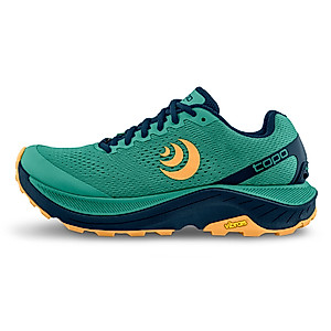 Topo Athletic Women's Lightweight Comfortable 5MM Drop Ultraventure 3 Trail Running Shoes, Athletic Shoes for Trail Running, Teal/Orange, Size 9