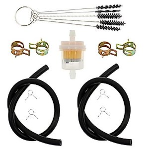 LIYYDS 1/4 Inch Fuel Line Oil Gas Filter Hose Petrol Pipe Tube for Motorcycle ATV Quad Scooter Go Kart Mini Chopper Moped Pit Dirt Racing Bike Lawn Mower Propel Generator Water Pump Hedge Trimmer