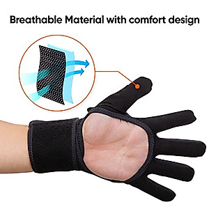 Neofect Finger Splint for Spastic Fingers Medium Right - Stroke Recovery Equipment , Finger exerciser, hand strengthener, finger regabilitation gloves, stroke hand splint, finger straightener, finger exetension exerciser, radial nerve palsy splint