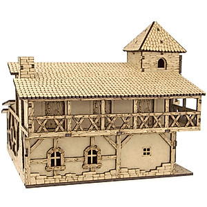 TowerRex Tavern DND Terrain 28mm - Fantasy Miniature for Warhammer, Pathfinder and D&D Tabletop Games