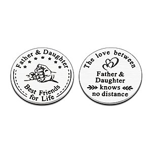 Dad Gifts from Daughter Valentines Day Gifts for Daddy Pocket Hug Token Father Gifts Presents for New Dad Father to Be Stepdad Stepfather Husband Birthday Gifts