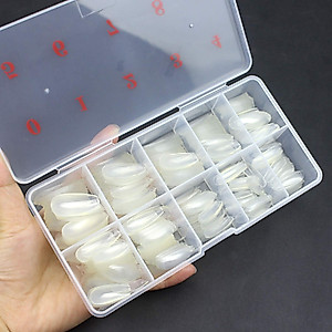 Chistepper 4 Pack Plastic Storage Boxes Empty False Nail Storage Boxes Nail Art Tips Storage Grid Boxes