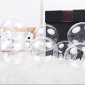 Small Clear Balloons, 100pcs Mini Bubble BoBo Balloons Latex Free Tiny Crystal Tranparent Balloons for Mermaid/Shark/Baby Shower/Under the Sea/Birthday Party Decor