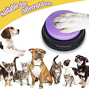 Recordable Dog Buttons 8 Color, Dog Buttons for Communication, Training Your Dog/Cat to Talk, Talking Pet Buttons, Dog Training Set, 30 Second Record & Clear Playback, Gift for Dogs/Cats