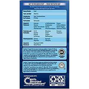 Brita Tap Water Filter, Water Filtration System Replacement Filters For Faucets, Reduces Lead, BPA Free – Chrome, 1 Count