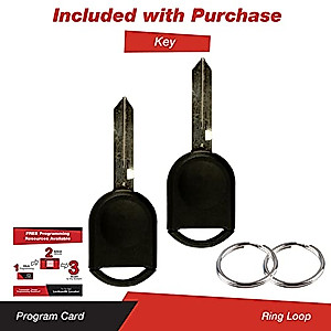 KeylessOption Keyless Entry Remote Control Fob Uncut Blank Car Ignition Key for CWTWB1U345, GQ43VT11T (Pack of 2)