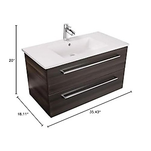 Cutler Kitchen and Bath Silhouette Wall Hung Bathroom Vanity, 30 Inches