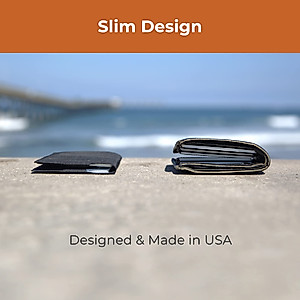 Allett Coin Wallet 2.0, Jet Black | Nylon, RFID Blocking, Velcro Pocket, Slim, Minimalist, Bifold, Water Resistant, Thin, Front Pocket | Holds 4-24+ Cards, Flat Bills & Receipts | Made in the USA