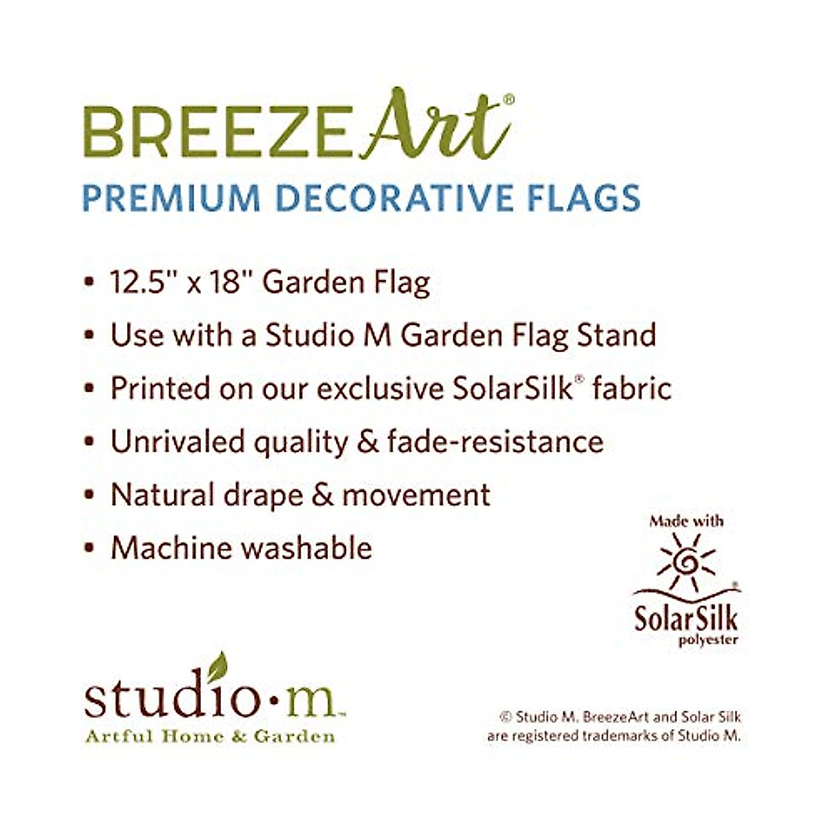 BreezeArt - Dogwood Cardinals Decorative Garden Flag 12x18 inch - Premium Quality SolarSilk - Made in the USA by Studio-M