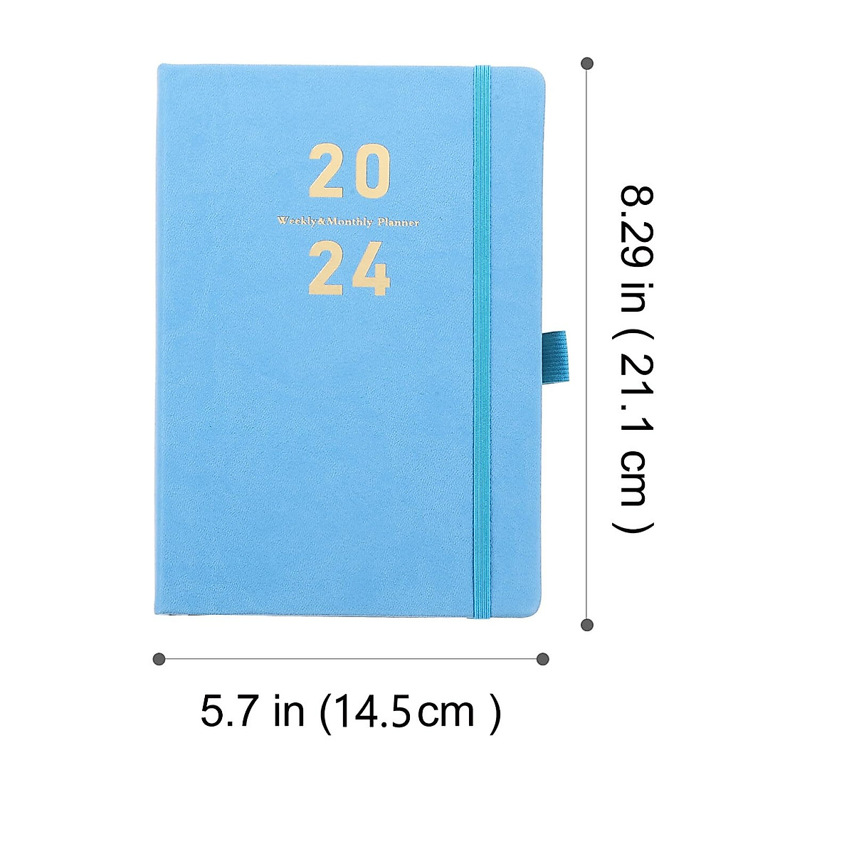 2024 Agenda Book Office Imitation Leather Diary Multifunction