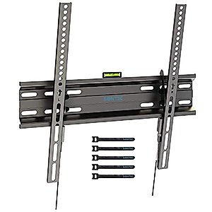 BONTEC Low Profile Tilt TV Wall Mount for 23-60 inch LCD LED OLED TVs, Ultra Slim TV Wall Bracket Loading Capacity 99LBS, Max.VESA 400x400mm