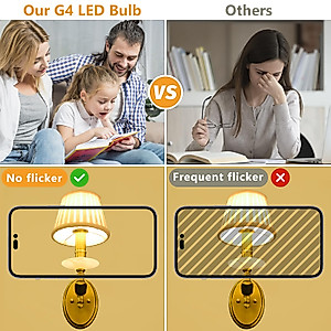 LURNOFY 5PCS G4 LED Bulb, 3W AC/DC 12V Bi-Pin Base LED G4 Light Bulbs(30W Halogen Equivalent), Non-dimmable G4 Bi Pin LED Bulb for Landscape Lighting, Under Cabinet Light(Warm White 3000K)