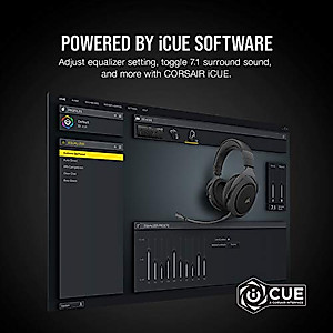 Corsair HS70 Pro Wireless Gaming Headset - 7.1 Surround Sound Headphones for PC, MacOS, PS5, PS4 - Discord Certified - 50mm Drivers – Carbon,Black