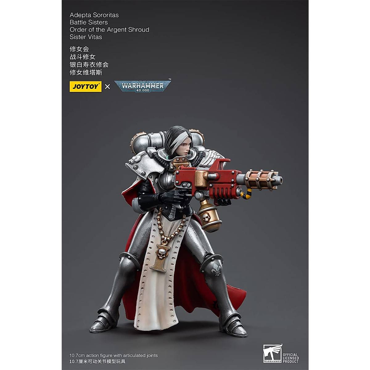 HiPlay JoyToy Warhammer 40K: Adepta Sororitas Argent Sister Vitas 1:18 Scale Figure