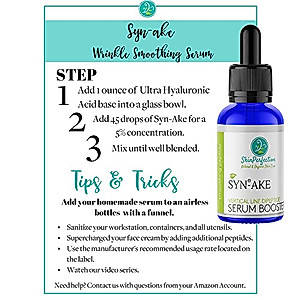 Skin Perfection Syn-AKE Freeze Wrinkles Peptide DIY Anti-Aging Skincare Booster Smooth Firm Vertical Expression Lines