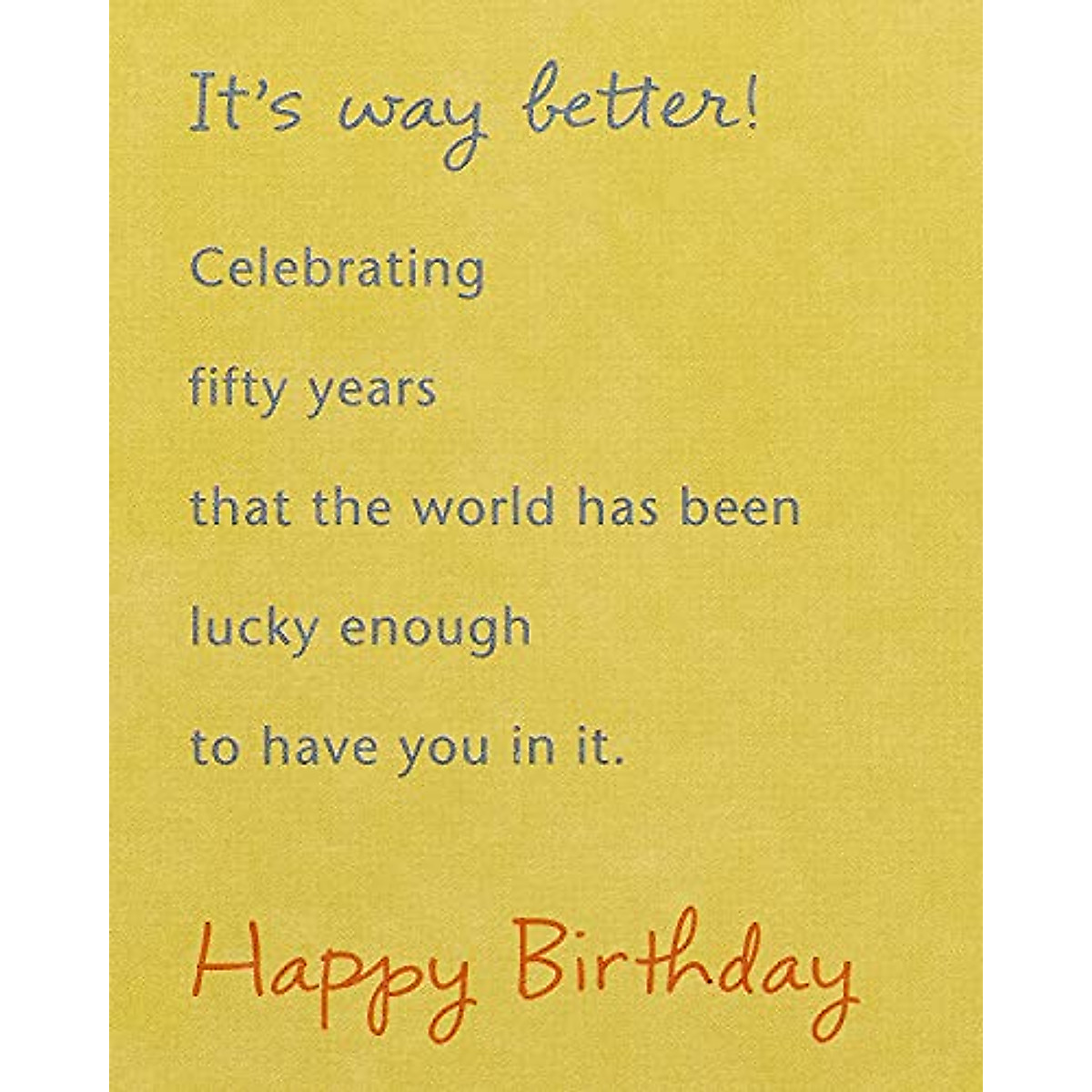 American Greetings 50th Birthday Card (Way Better)