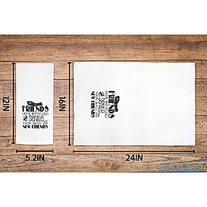 We'll Be Old Friends Until We're Old Kitchen Towels Dishcloths 24"x16",Inspirational Friendship Dish Towels Bath Towels Hand Towels,Gifts for Best Friends Women Girls,Bestie Best Friend Birthday Gifts