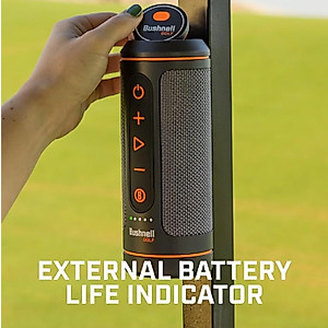 Bushnell Wingman 2 GPS Bluetooth Speaker with Included Wearable4U Ultimate Black Earbuds with Power Case and Wall/Car Chargers Bundle