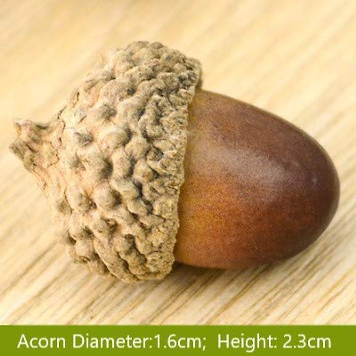 Onwon 100pcs Simulation Artificial Lifelike Small Acorn with Natural Acorn Cap for DIY Decoration Crafting Home House Kitchen Decor - Fake Fruit Props Acorns