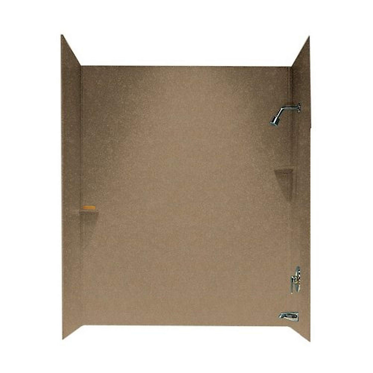 Swanstone SS00603.091 Solid Surface Glue-up 3-Panel Bathtub Wall kit, 30-in L X 60-in H X 60-in H, Barley