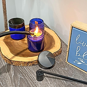 4-Ounce Cobalt Blue Glass Straight Sided Cosmetic Jars (12-Pack); 120 ml. Capacity, BPA-Free Lids